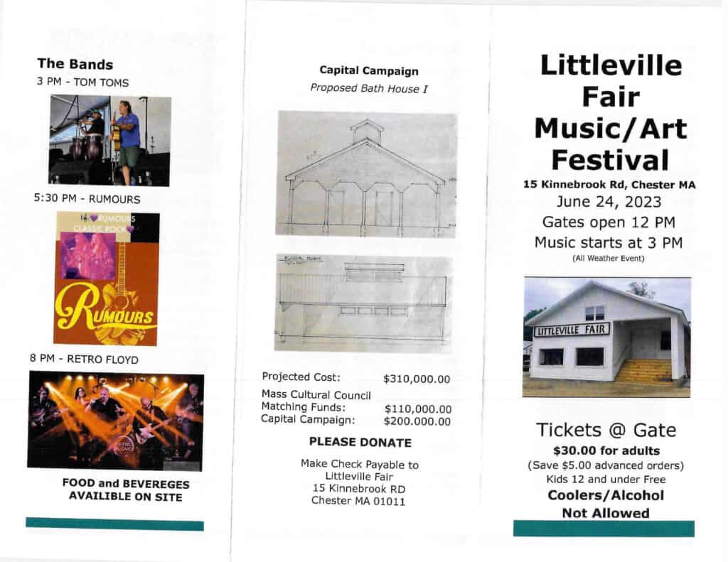 Littleville Fair Music/Art Festival – June 24th – Town of Chester, MA