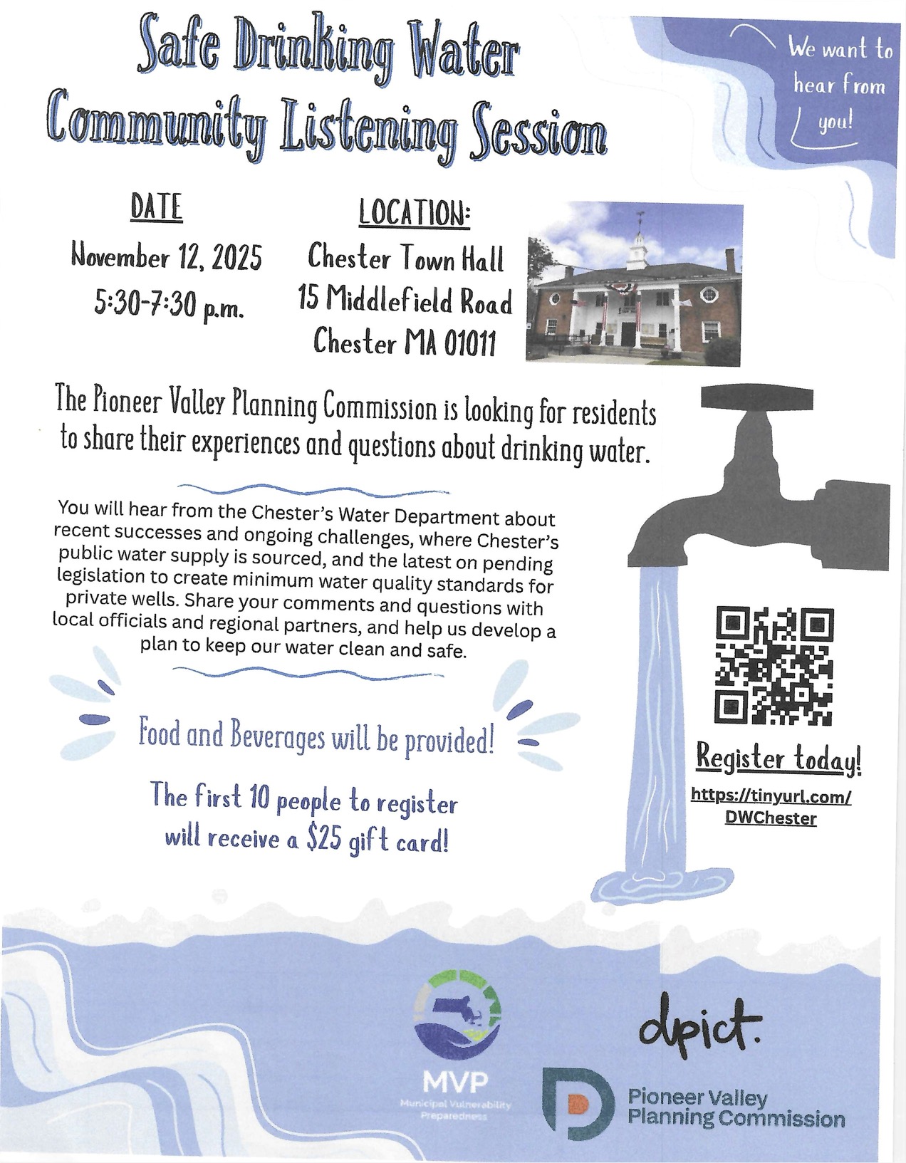 Safe Drinking Water Community Listening Session – November 12, 2025 ...